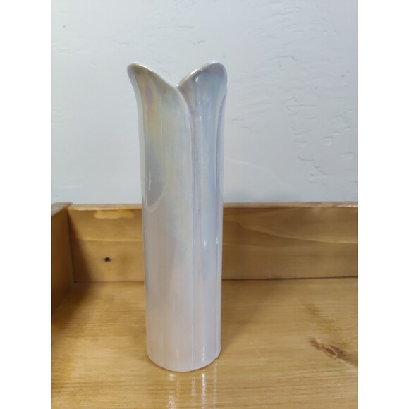 FTD | Accents | Vintage Ftd Flower Vase Irridescent Scalloped Edges Bud ...